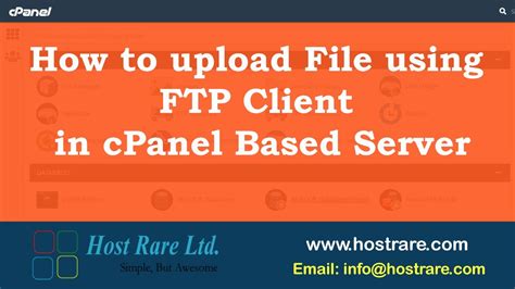 How To Upload File Using Ftp Client In Cpanel Based Server Youtube