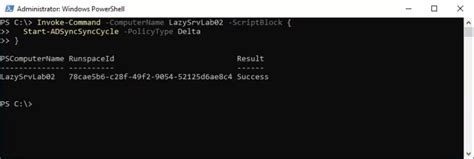 Azure AD Connect Force Sync PowerShell Synchronization Service Manager