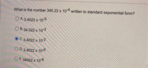 What Is The Number 340 22×10−4 Written To Standard