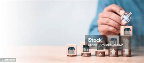 사업 판매 성장 및 상점 프랜차이즈 개념 확장 계획 성장 재무 및 지점 확장 및 관리 계획 은행 대출 또는 마케팅 프랜차이즈 개발에 대한 스톡 사진 및 기타 이미지 Istock