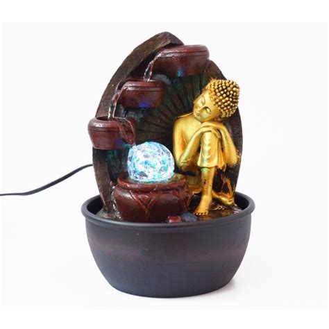 Настільний водоспад будда з полістоуну водоспад для інтерєру водоспад для квартири фен шуй