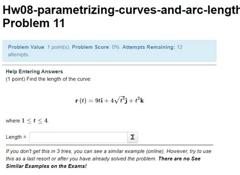 Hw08 Parametrizing Curves And Arc Le Problem 12