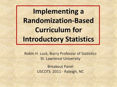 Ppt Implementing A Randomization Based Curriculum For Introductory
