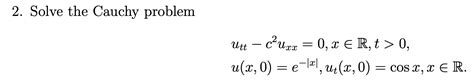 solved 2 solve the cauchy problem