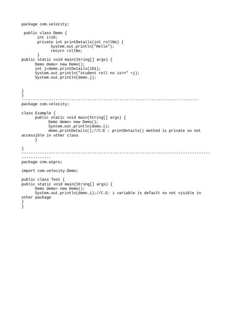 Access Specifiers Lec Pdf Teaching Methods And Materials Computers