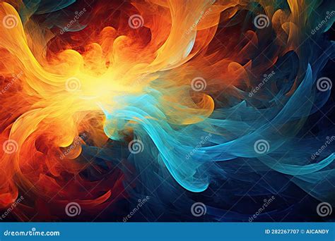 Abstract Energy Flow Dynamic Panorama Capturing The Flow Of Energy In Abstract Form With