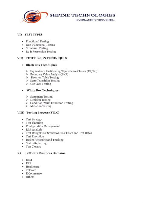 Software Manual Testing Syllabus Docx