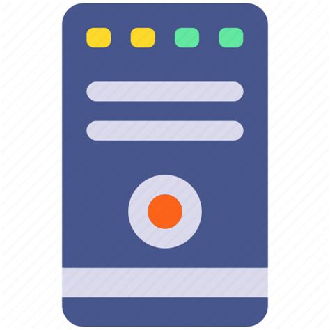 Tower Pc Computer Cpu Electronics Monitor Icon Download On Iconfinder