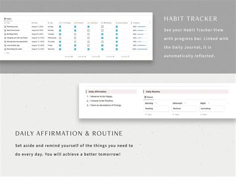 Notion Journal Template Daily Diary Notion Planner With Etsy