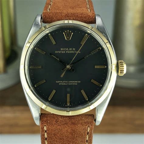 1956 Vintage Rolex Oyster Perpetual 6565 Original Black Dial And Hands