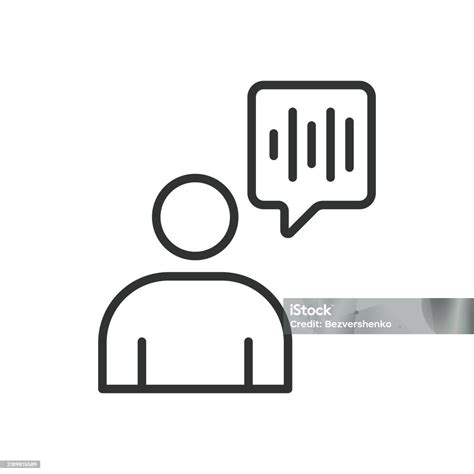 인간의 목소리 음성 아이콘 사운드 웨이브 말하는 사람 오디오 신호 흰색 배경 벡터에 음성 통신 인간의 목소리 음성 아이콘 음파 말하는 사람 편집 가능한 획 아이콘 디자인에