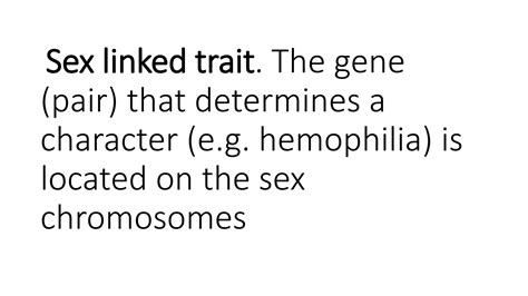 Sex Linked Traits Ppt