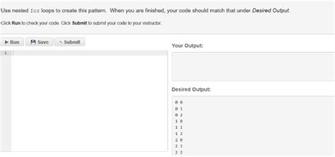 Solved Use Nested For Loops To Create This Patte Solutioninn