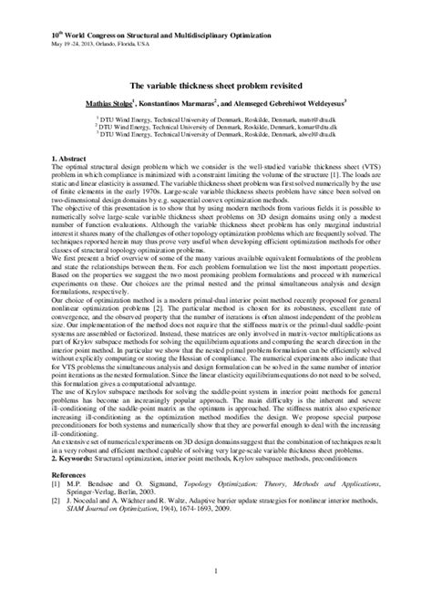 Pdf The Variable Thickness Sheet Problem Revisited