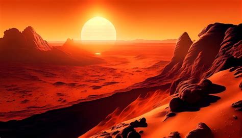 Premium Photo Scarlet Sunset Over The Sea Generative Ai Generative Ai