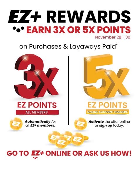 Value This Black Friday Weekend Earn Up To 5x Ez Points On Purchases