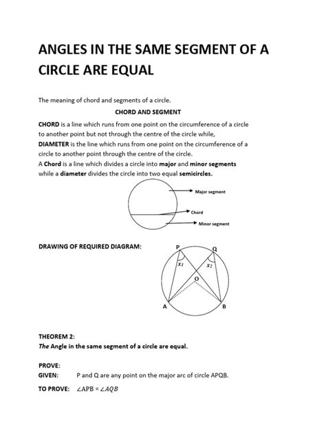 7528 Lesson Note 13 Pdf Circle Mathematical Proof