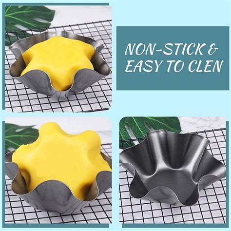 Badu Bg Купа за печене от въглеродна стомана с форма на венчелистче 6 8 Незалепващ нагънат тиган