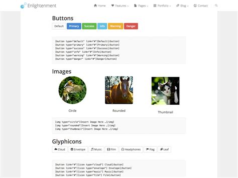 Enlightenment Documentation Bootstrap Shortcodes Plugin
