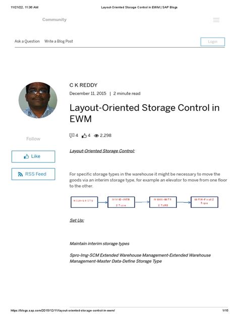 Layout Oriented Storage Control In Ewm Sap Blogs Pdf Warehouse Software Engineering