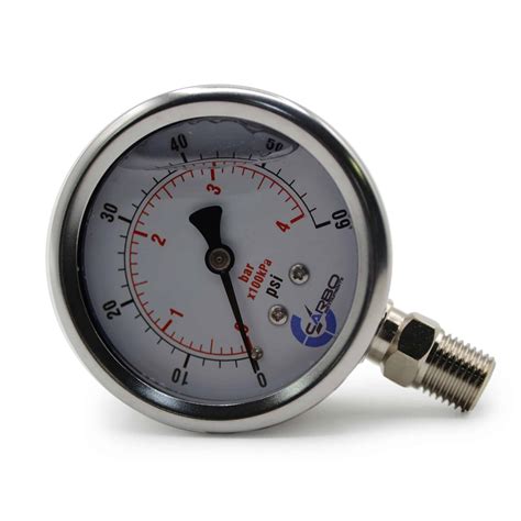 ManÓmetro 0 60 Psi De 2 1 2 X 1 4 Carbo L25 Ssl 060 C Glicerina