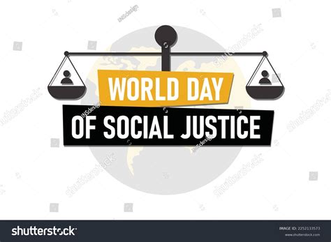 World Day Social Justice Background Vector Stock Vector Royalty Free