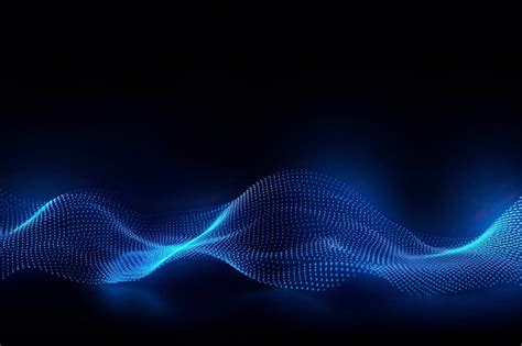 Premium Ai Image Dynamic Blue Particle Wave Abstract Sound Visualization Digital Structure Of