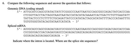 Solved 6 Compare The Following Sequences And Answer The