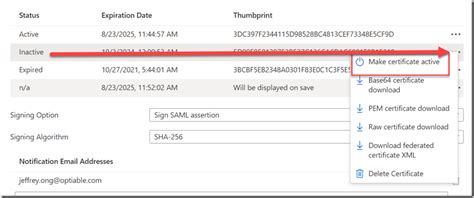 How To Update The Saml Certificate In Office For Single Sign On