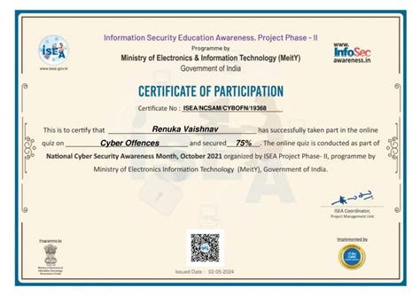 Renuka Vaishnav On Linkedin Cybersecurity Continuouslearning Meitycertified Sunstone