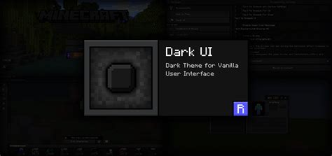 Dark Ui Minecraft Texture Pack