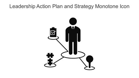 Leadership Action Plan And Strategy Monotone Icon In Powerpoint Pptx