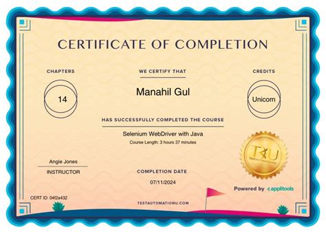 Completed Selenium Webdriver With Java Course By Angie Jones Manahil Gul Posted On The Topic