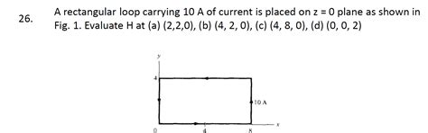 Solved A Rectangular Loop Carrying A Of Current Is Chegg
