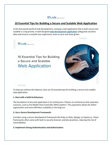 Ppt 10 Essential Tips For Building A Secure And Scalable Web