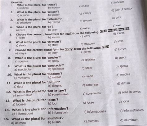 1 What Is The Plural For Index A Studyx 1 What Is The Plural For Index A Studyx