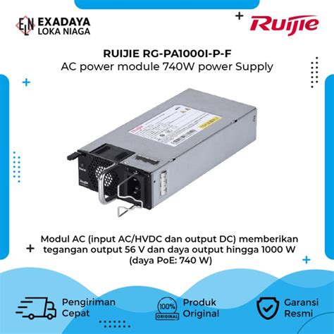 Jual Ruijie RG PA I P F AC Power Supply W Supports HVDC Input Jakarta Pusat