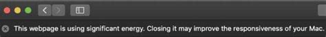 fix this webpage is using significant memory energy safari error on mac