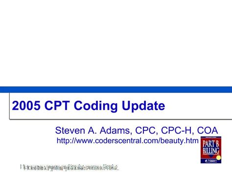 PPT CPT Coding Update PowerPoint Presentation Free Download ID