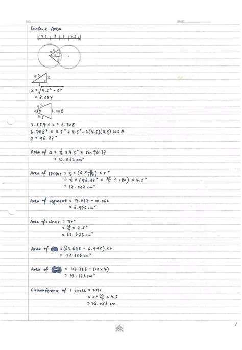 Area And Volume Calculation Pdf