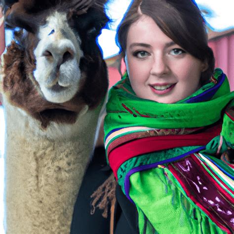 Hazel Eyed Girl And Llama · Creative Fabrica