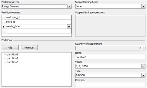 creating partitioned tables