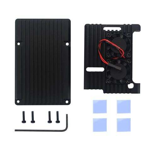 Rpi 3 Aluminum Heatsink Case With Dual Fan