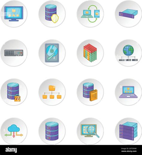 Data Base Icons Set Stock Vector Image And Art Alamy