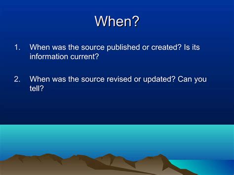 Source Evaluation Guiding Questions Ppt