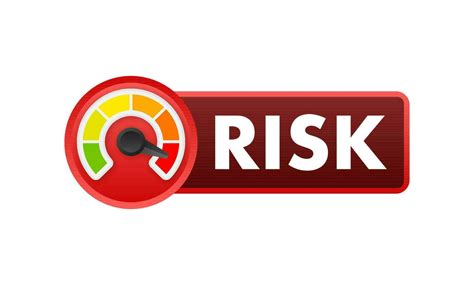 Risk Icon On Speedometer High Risk Meter Vector Stock Illustration