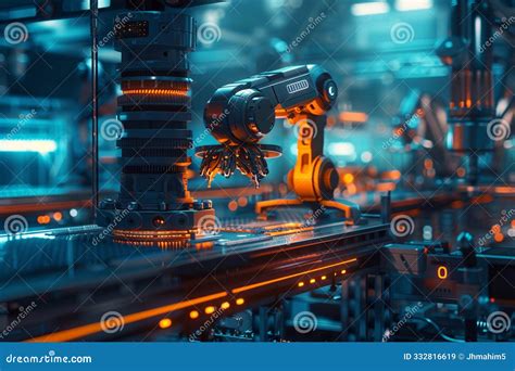 A Futuristic Image Illustrating The Concept Of A Smart Factory Advanced