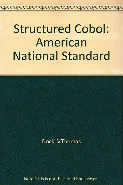 structured cobol american national standard west series in data processing and information