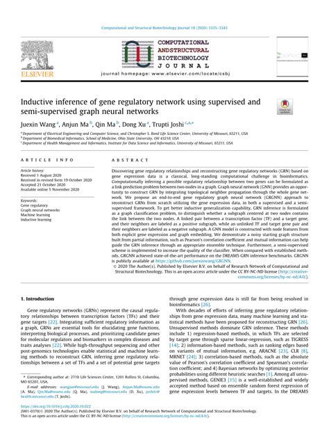 Pdf Inductive Inference Of Gene Regulatory Network Using Supervised And Semi Supervised Graph