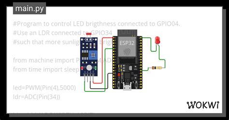 Ldrled Brightness Wokwi Esp32 Stm32 Arduino Simulator